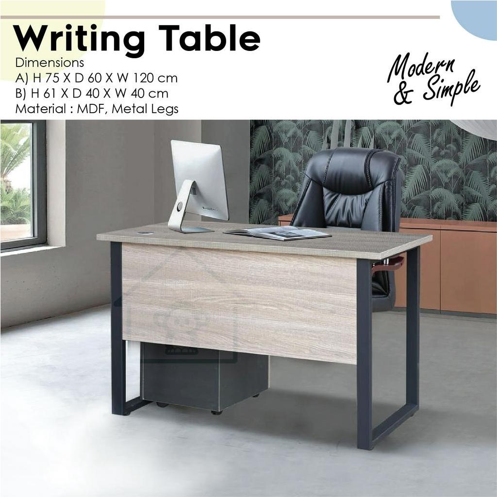 WRITING TABLE / OFFICE TABLE NATURAL + BLACK/STUDY TABLE/EXECUTIVE ...