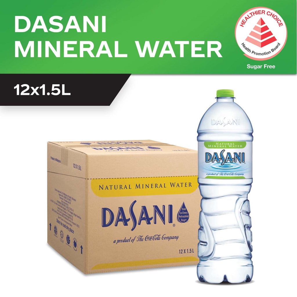 Dasani Mineral Water carton (12 x 1.5L) - case (Halal) | Shopee Singapore