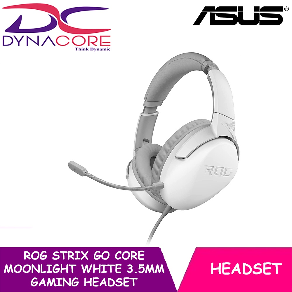 ASUS ROG Strix Go Core Moonlight White Gaming Headset - Hi-Res Audio, 3 ...