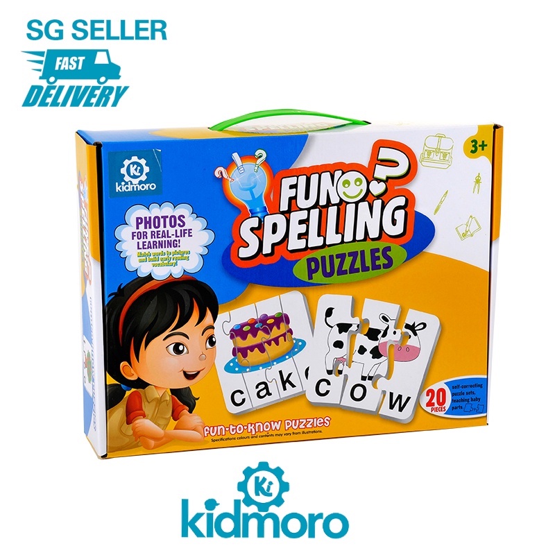 Kidmoro Educational and Learning Matching Puzzle Game Series, Spelling ...