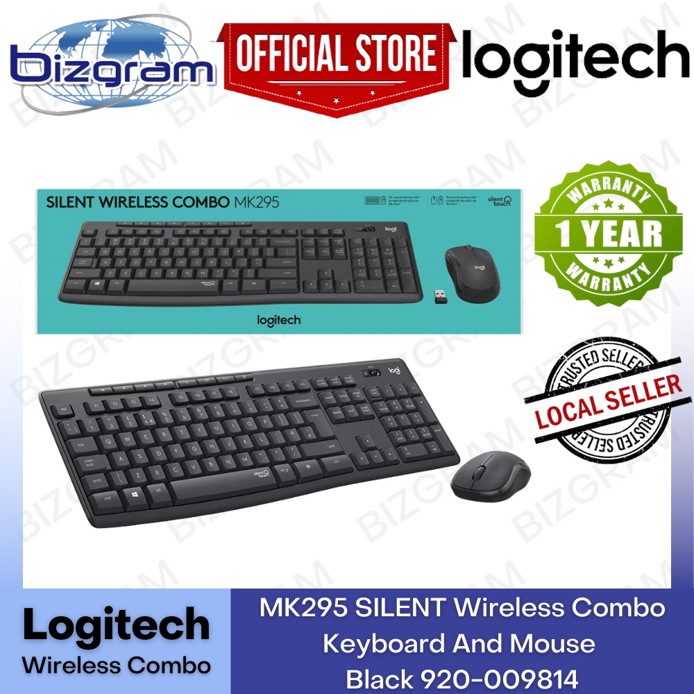 Logitech MK295 SILENT Wireless Combo Keyboard And Mouse - Black 920 ...