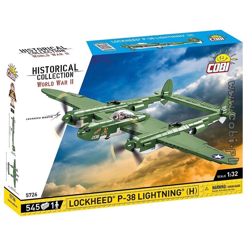 [SG STOCK] COBI WW2 USAF P38 LIGHTNING FIGHTER PLANE BRICKS 5726 (LEGO ...