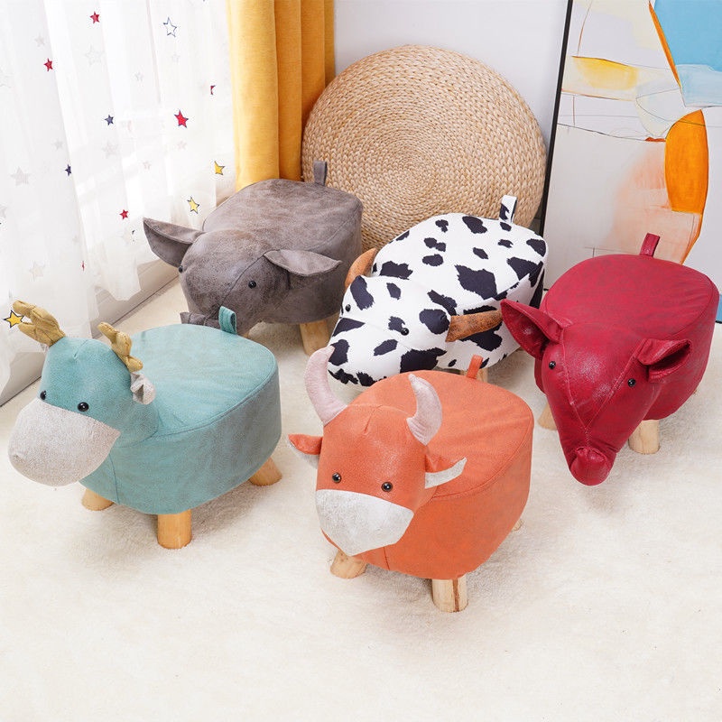 Small Stool Household Solid Wood round Low Stool Cute Children Sofa ...