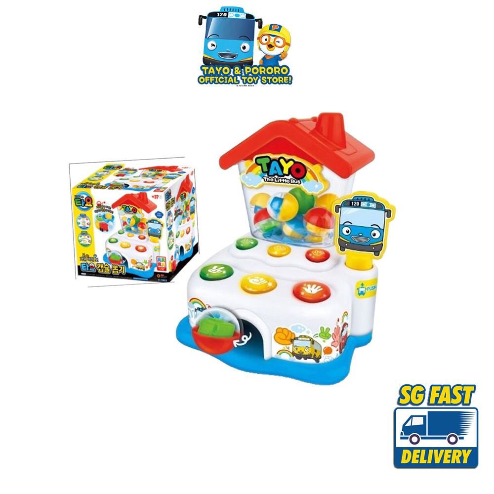 Tayo Gacha Machine Mini Arcade 2 Games with Music LED Light, Kids ...