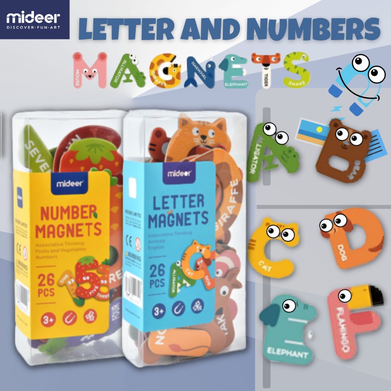 Mideer Kids Learning Alphabet Magnets Letter Magnetic Fridge Magnet ...
