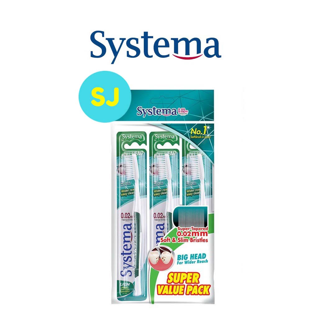 Systema Toothbrush (Full Head / Compact / Comfort) 3pcs (Super Value ...