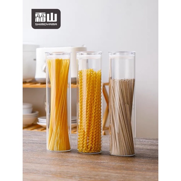 Glass pasta container glass spaghetti container glass skinny canister ...