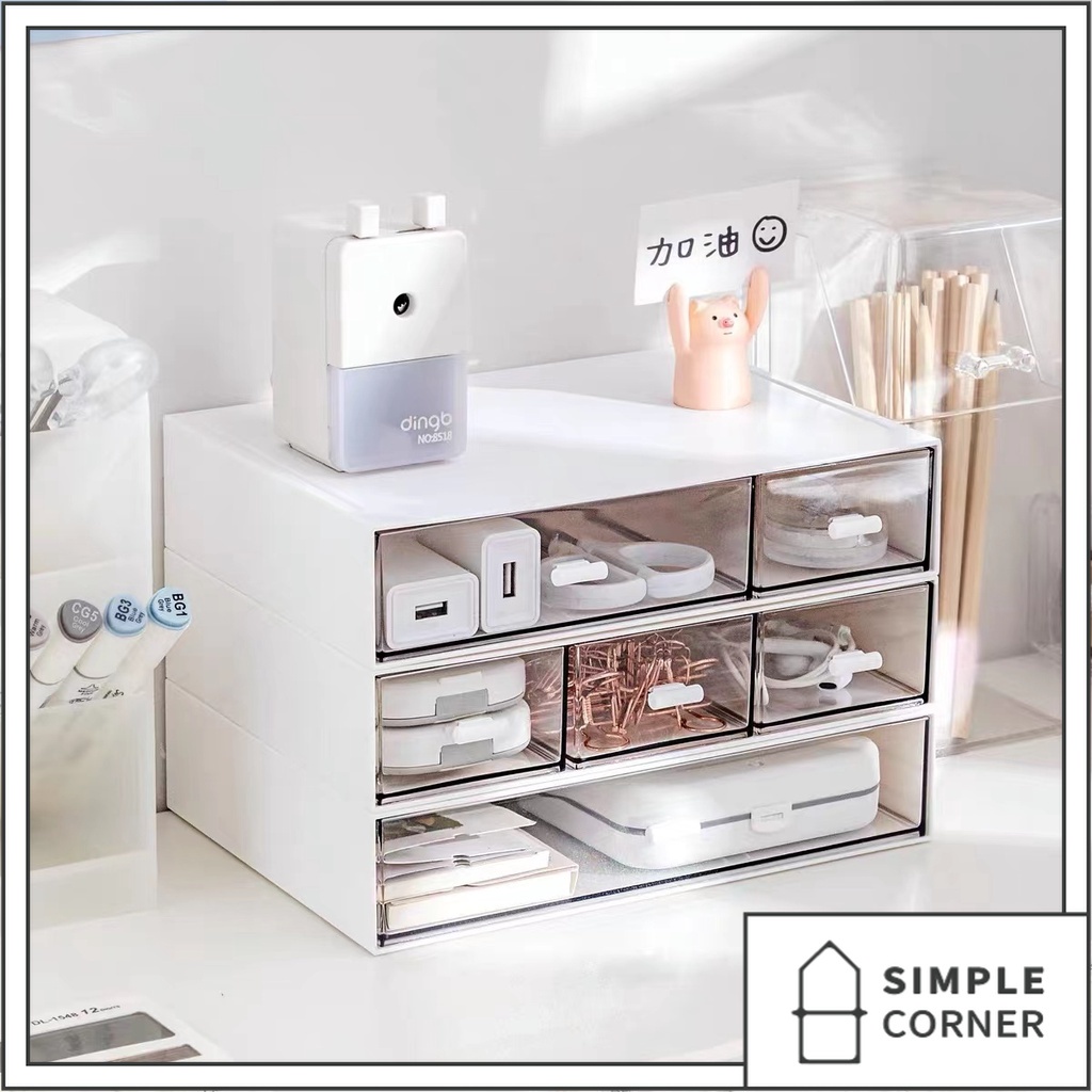 Simple Corner - [SG Stock] Desktop Drawer Storage Box Stackable Drawer ...