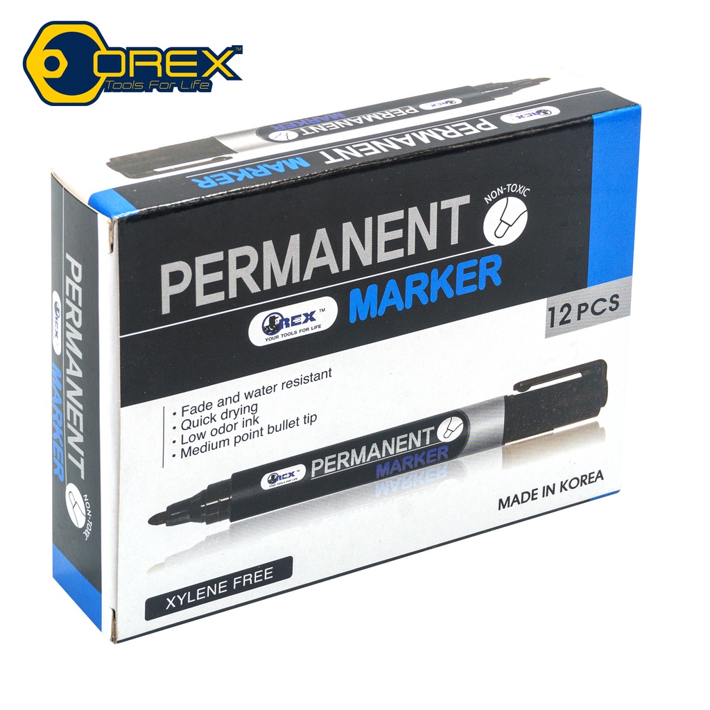 PERMANENT MARKER (MEDIUM) - (ONE DOZEN) | Made in KOREA | Singapore ...