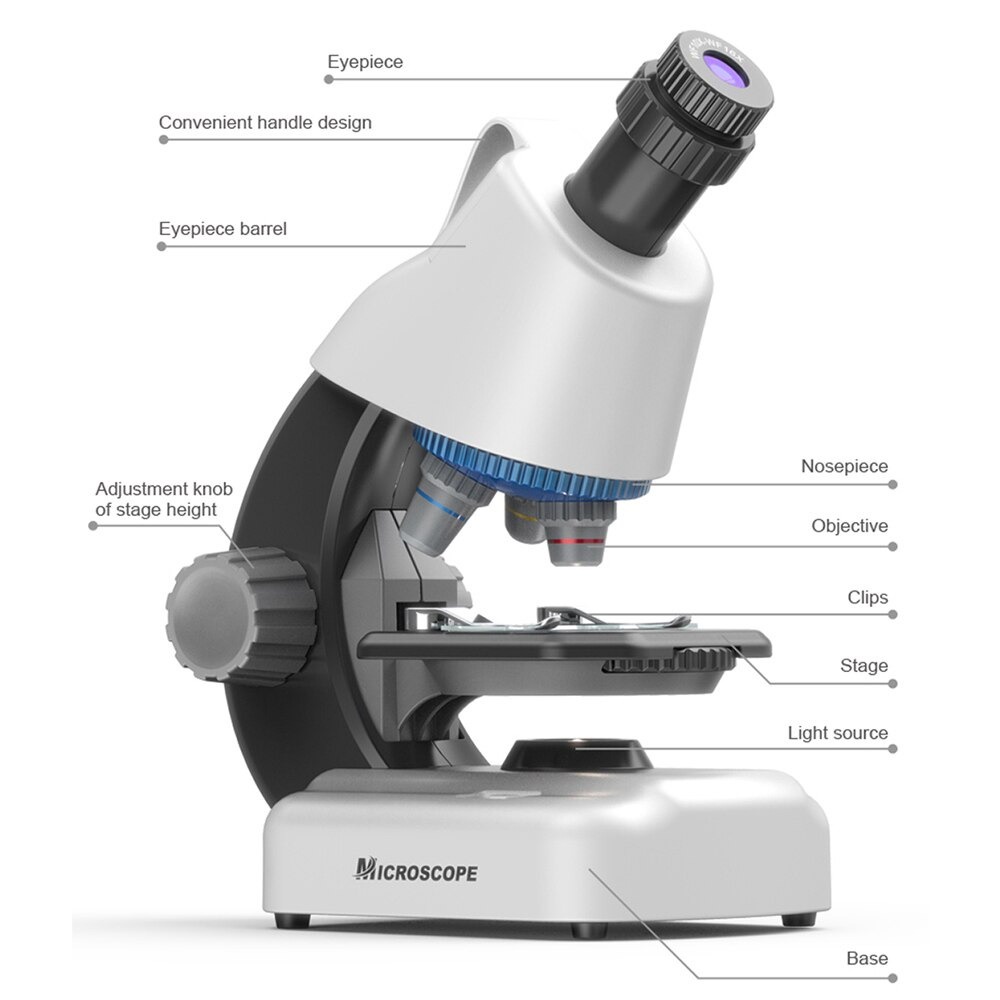 KOPO Kids Microscope Magnification Education Toy with 100x 200x 450x ...