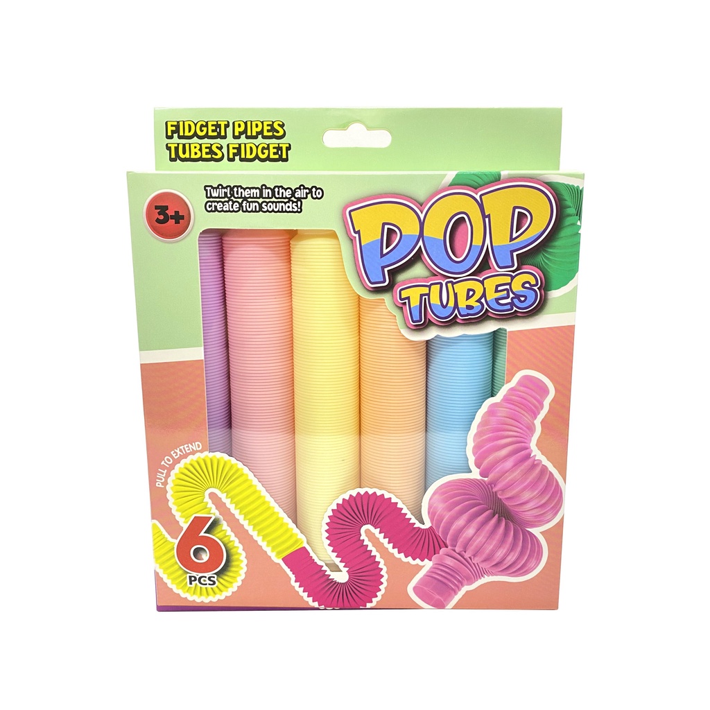 Pop Tube Fidget Sensory Toy Assorted Pastel Colors (6Pcs/Pack) | Shopee ...