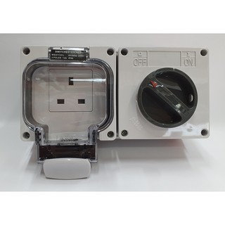 ABB Weatherproof switched socket outlet for 13A IP66 (WSO113CL ...