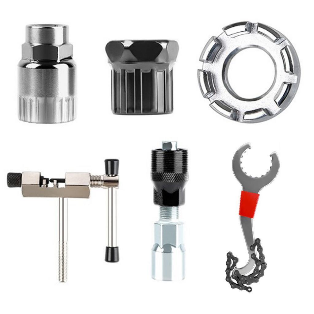 Bicycle Repair Tools 6pc Chain Whip Lock ring tool Bb tool Cassette ...