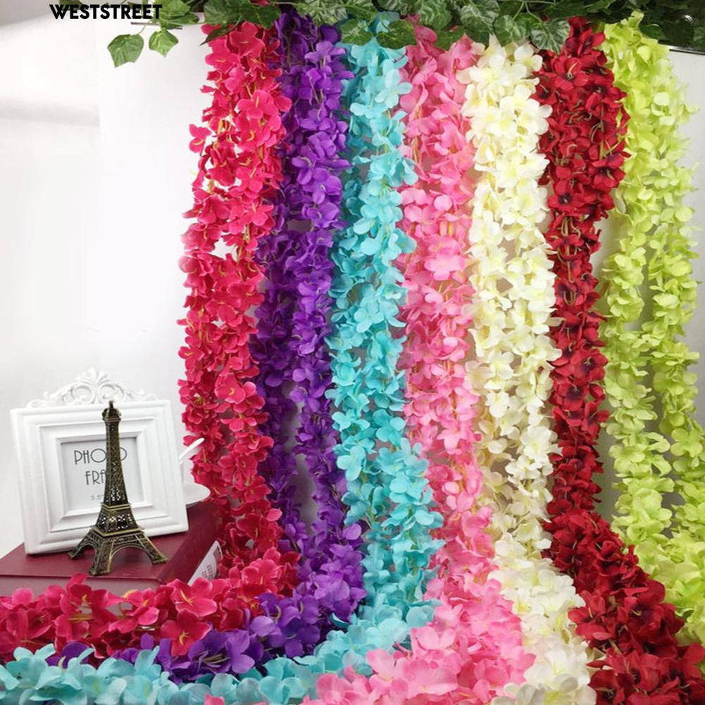 💚Artificial Flower Hanging Garland Plant Floral Vine Wedding Party Home ...