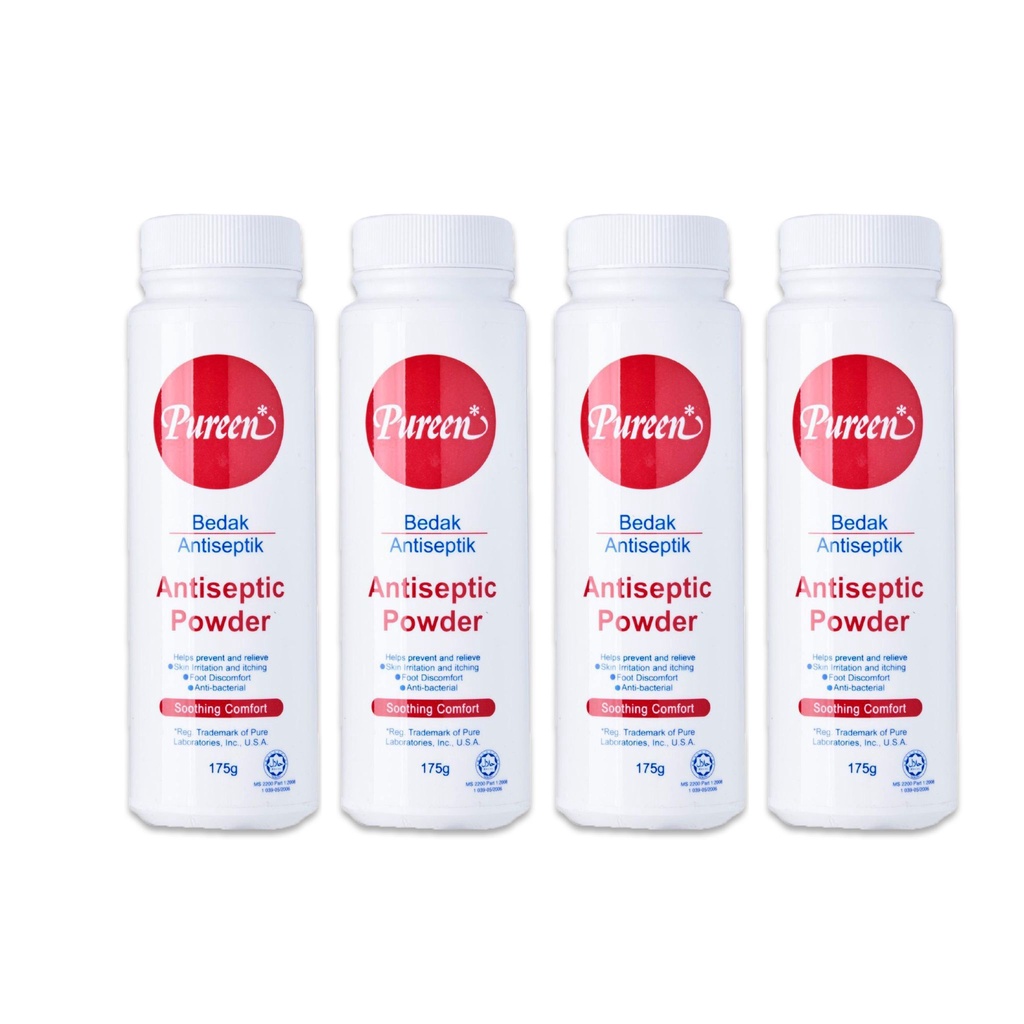 Pureen Antiseptic Powder 175gm x 4 Bottles | Shopee Singapore