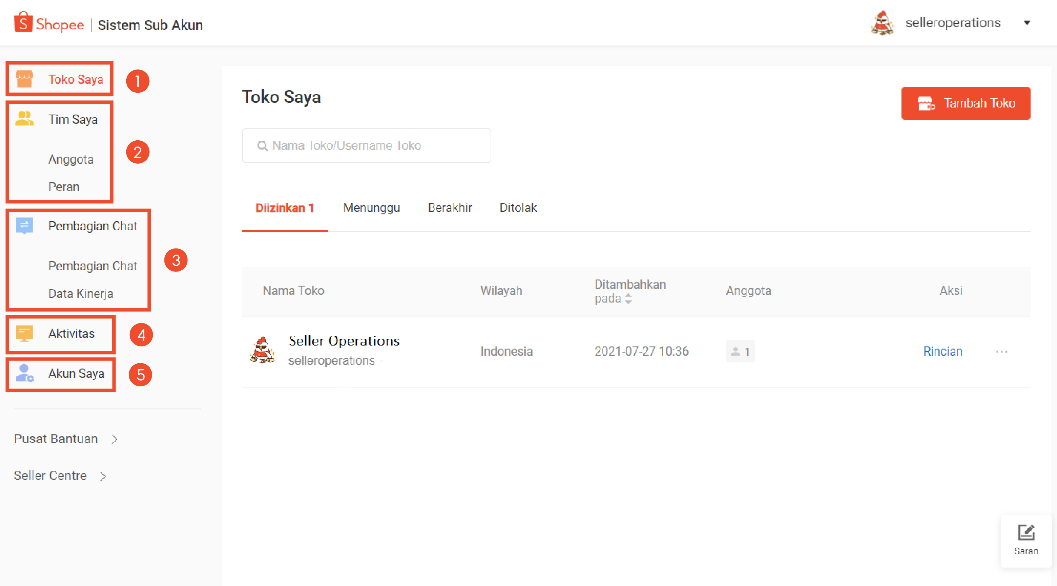 Menggunakan Fungsi di Dalam Sistem Sub Akun Melalui Komputer | Pusat ...