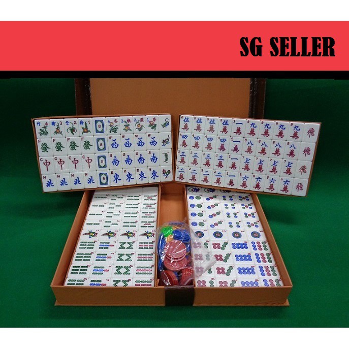 English Mahjong Set / A1 Size 37mm | Shopee Singapore