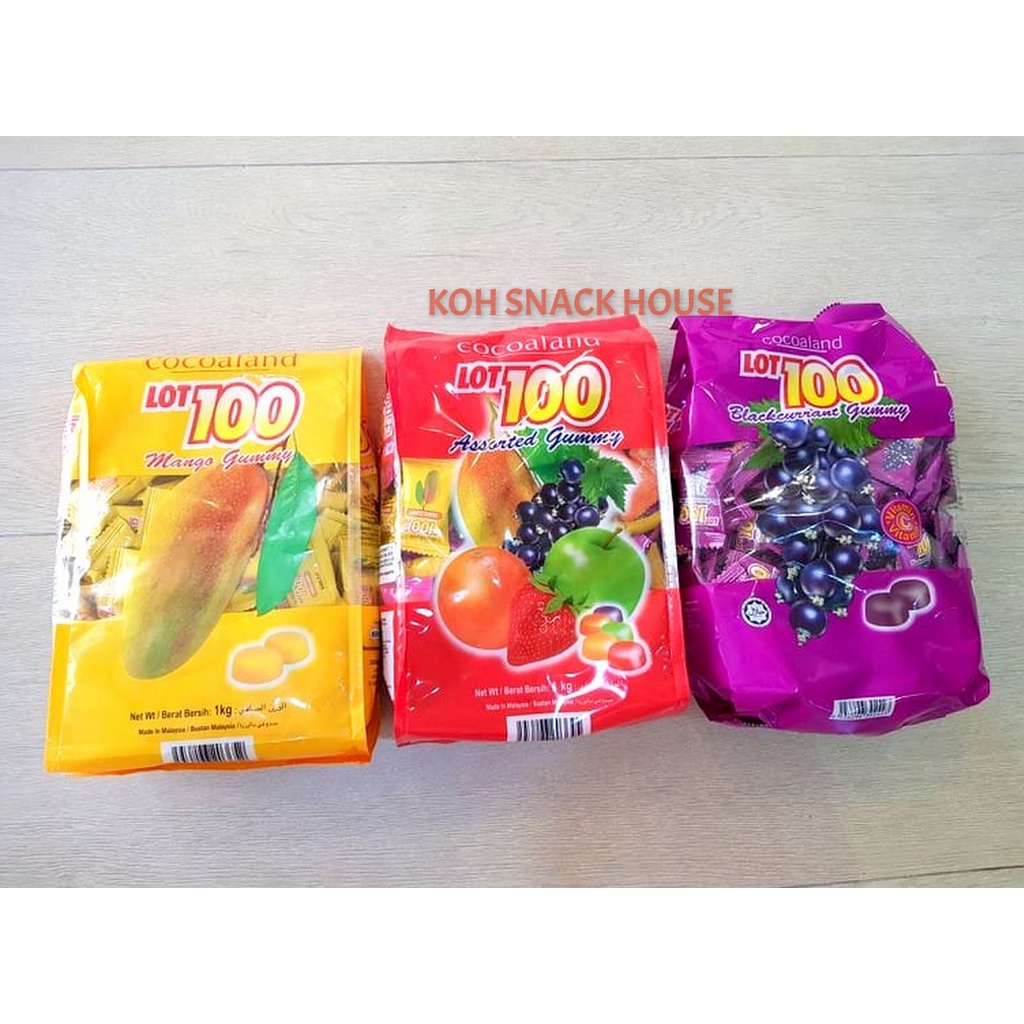 1kg Big Pack Lot100 Fruit Gummy (Assorted Fruits, Mango, Blackcurrant ...
