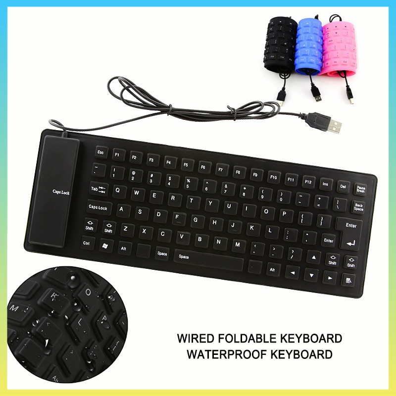 Soft Keyboard Waterproof Keyboard Foldable Keyboard Portable 85 key ...