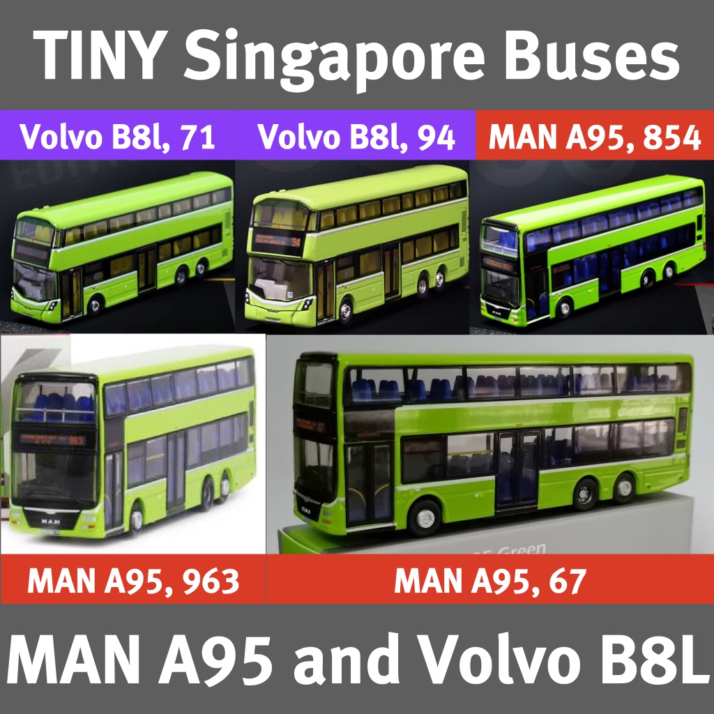[SG STOCK] 1/110 Tiny SMRT SBS Transit Singapore LTA MAN ND323F A95 ...