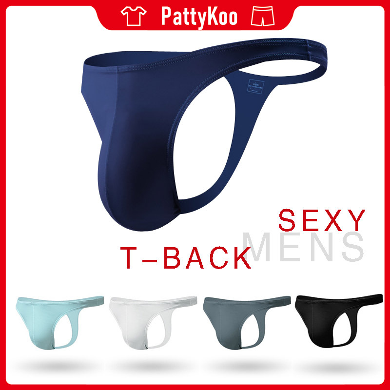 T-Underwear Male Student Ice Silk Sexy T-back Triangle Pants Head Low ...