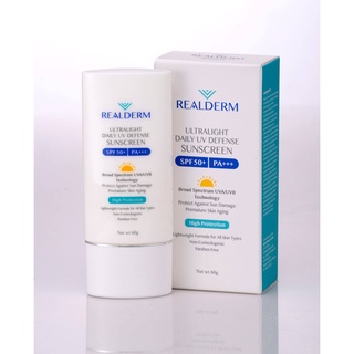 RealDerm Ultralight Sunscreen SPF50+/PA+++ (60G) | Shopee Singapore
