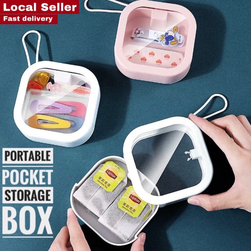 (CLEARANCE) (LOCAL) (READY STOCK) Portable Pocket Storage Box with ...