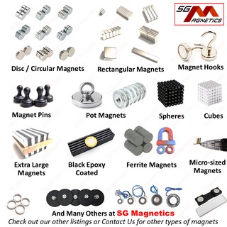 [SG STOCK] Various Magnet Sizes Neodymium Disc Circular Round Arts and ...