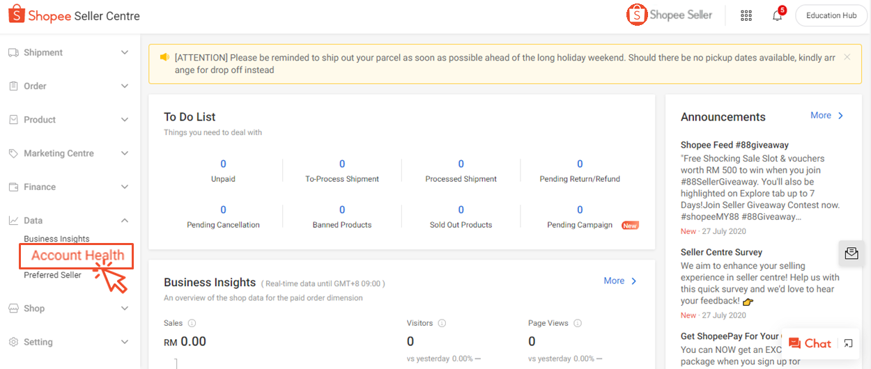 How do I receive notifications and check Penalty Points? | Shopee MY ...