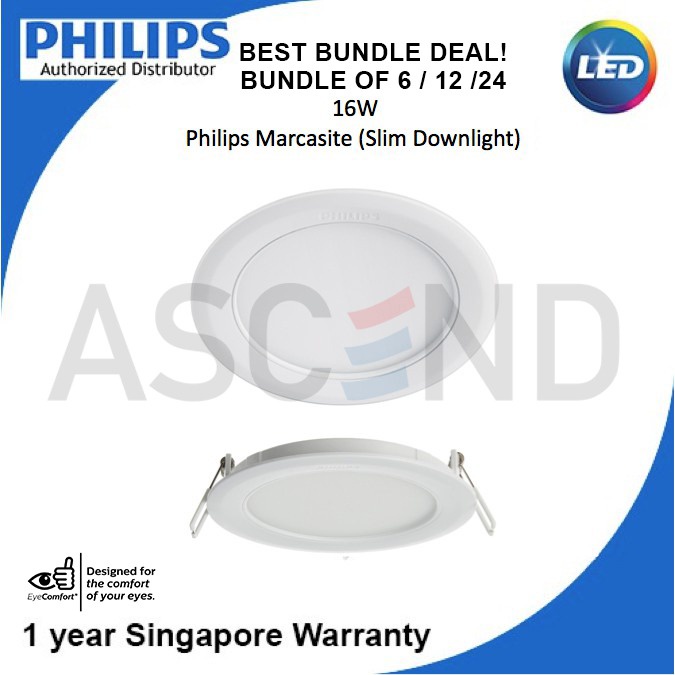Philips LED Downlight 16W Marcasite 59531 Round Downlight (Authorised ...