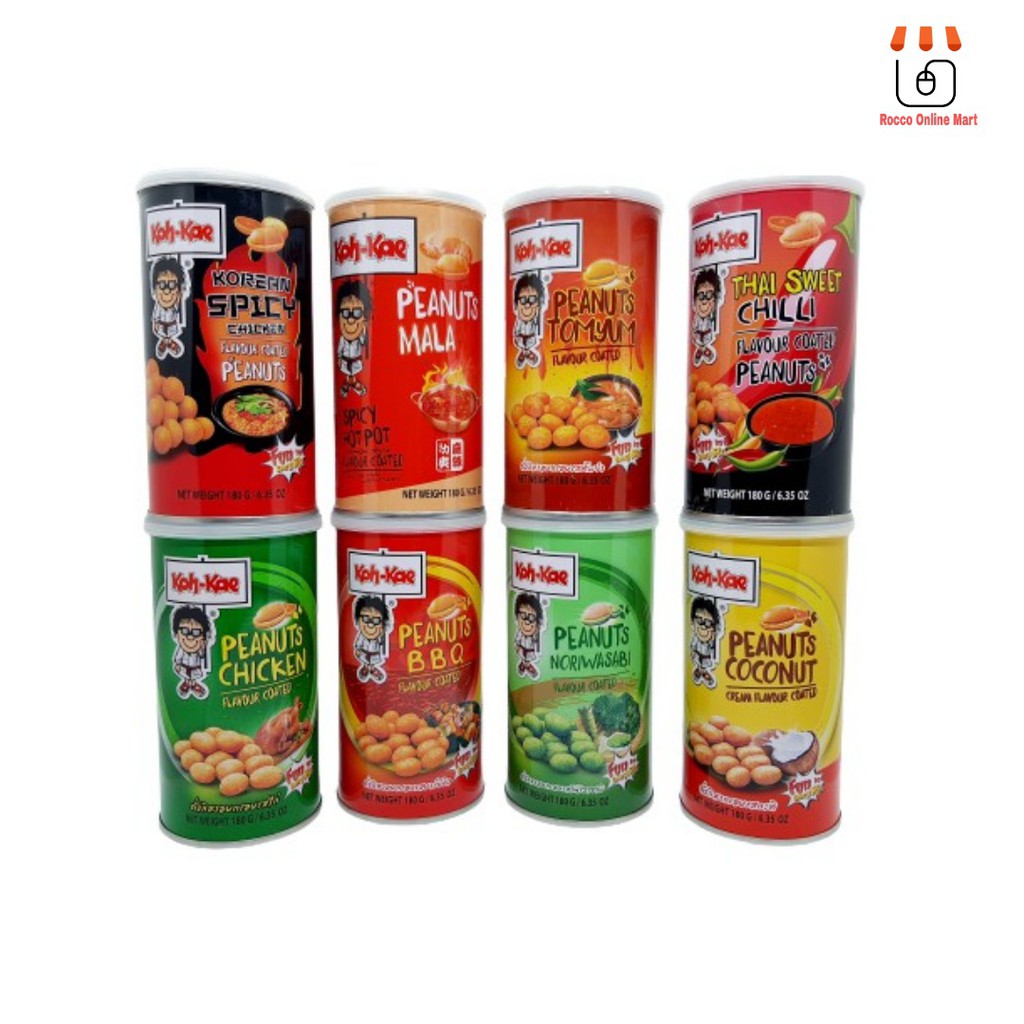 KOH KAE COATED PEANUTS 180G (KOREAN SPICY / MALA / TOMYAM / THAI CHILI ...