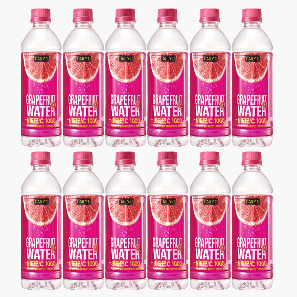 LOTTE Daily-C Grapefruit Vitamin Water - Multipack (12 x 500ml ...