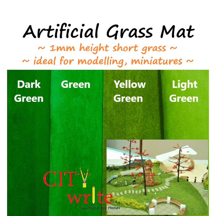 Artificial Grass Mat for Miniature Garden Modelling, Landscape ...