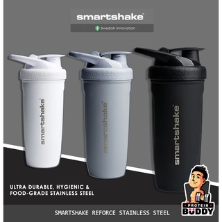 SMARTSHAKE Reforce Lightweight Stainless Steel Protein Shaker Bottle ...