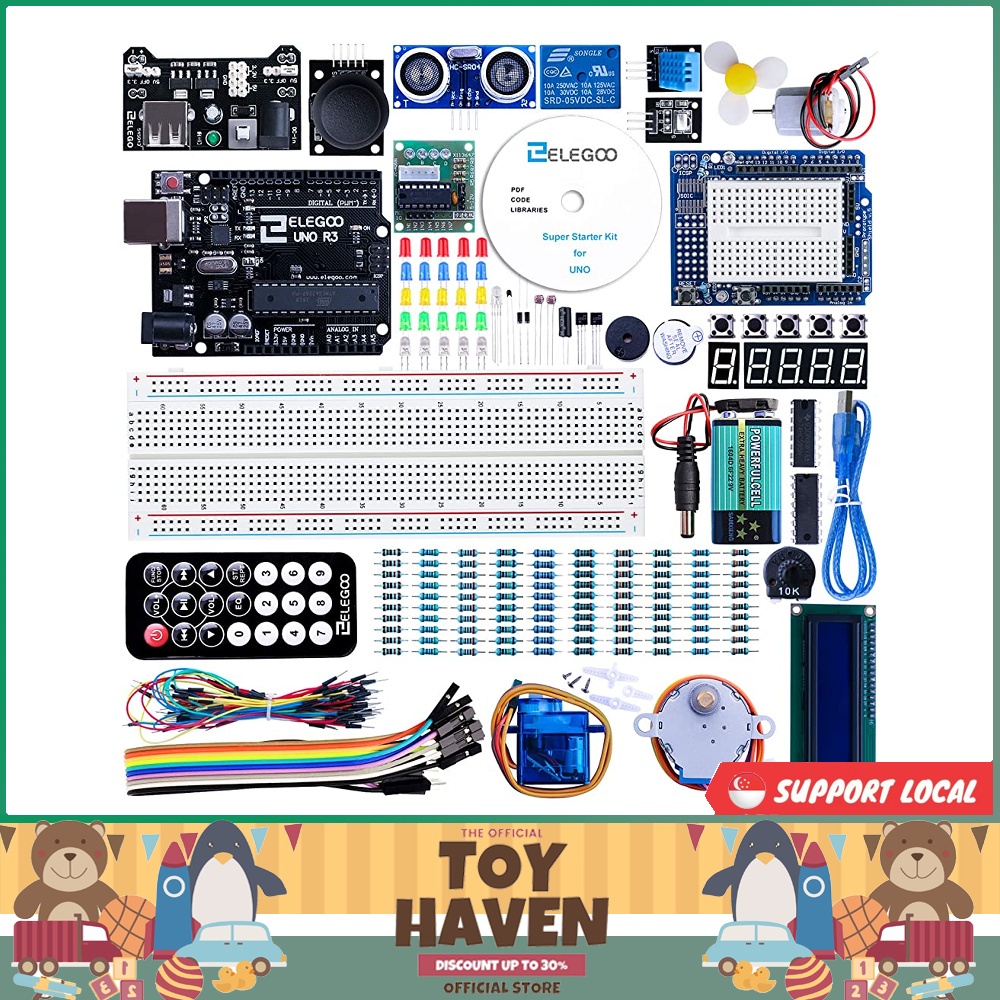 [sgstock] ELEGOO UNO Project Super Starter Kit with Tutorial and UNO R3 ...