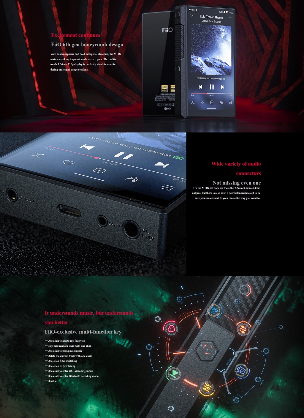 FiiO M11S Portable High Resolution Music Player | Shopee Singapore