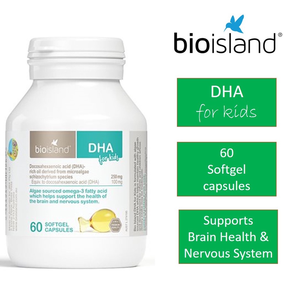 Bioisland Bio Island DHA for kids 60 Softgel Capsules | Shopee Singapore