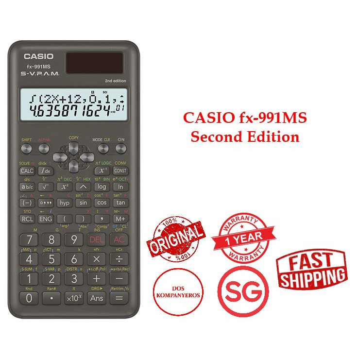 Casio fx-991MS 2nd Edition Scientific Calculator. 1Year Local Warranty ...