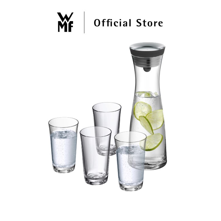 WMF Basic Decanter with 4 water glass | Shopee Singapore