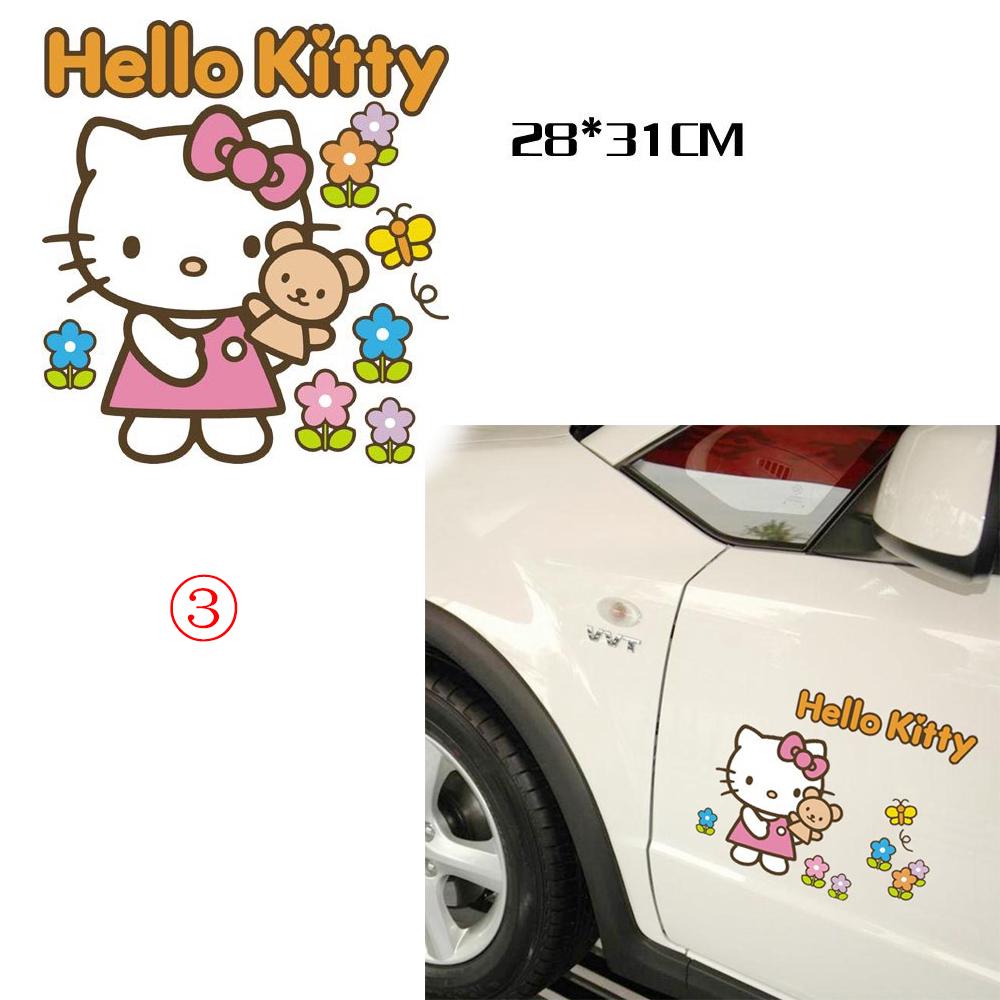 Hello Kitty Car Sticker Car Motor Decal Car Styling Body Door Rearview ...