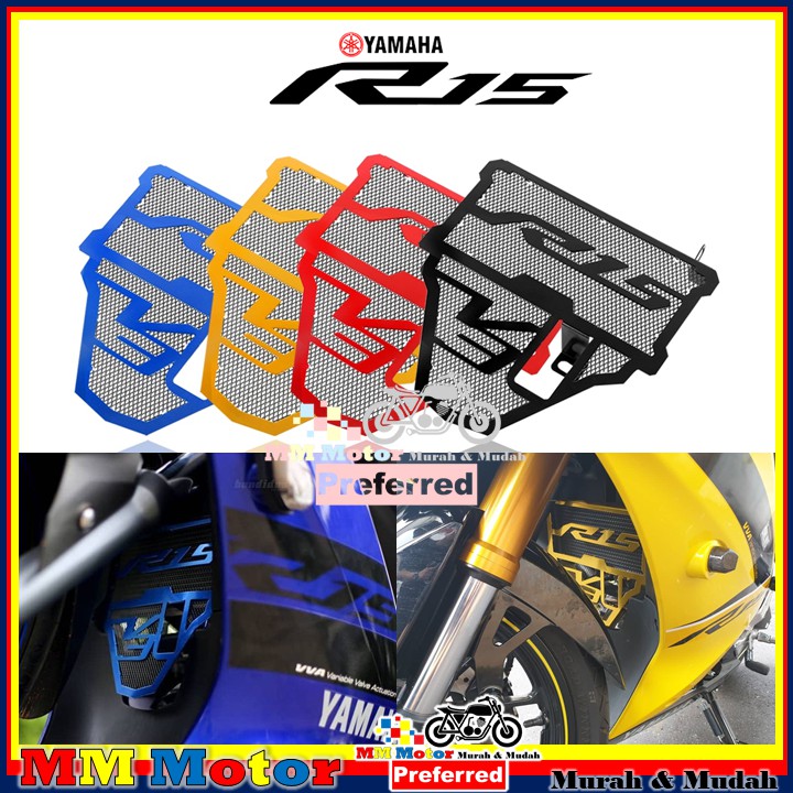 YAMAHA R15 V3 RADIATOR COVER COOLANT NET ALLOY CNC PREMIUM IMPORT ...