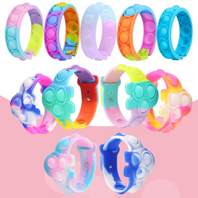 Fidget Toys Pop It Bracelet Watch Band Toys Adult Kid Push Bubble ...