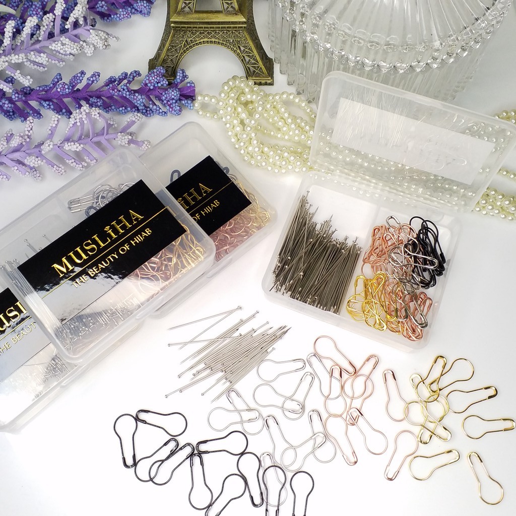 Hijab Essential Accessories (Calabash Pins / Essentials Kit) | Shopee ...