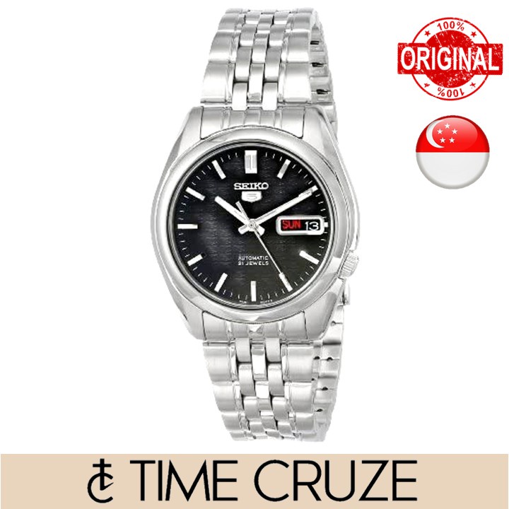 [Time Cruze] Seiko 5 SNK361K1 Automatic Black Dial Stainless Steel Men ...