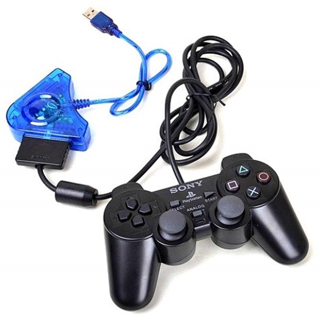 PS2 Analog Controller and PSX PS1 PS2 Controller USB Adapter Cable Set ...