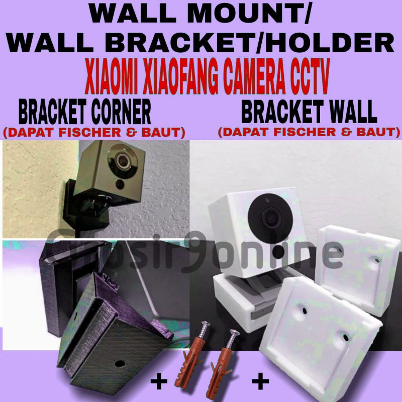 Xiaomi xiaofang cctv camera wall bracket wall mount holder | Shopee ...