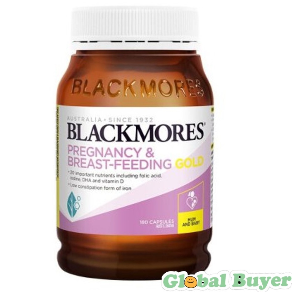 Blackmores Pregnancy & Breastfeeding Gold Vitamin 180 Capsules | Shopee ...