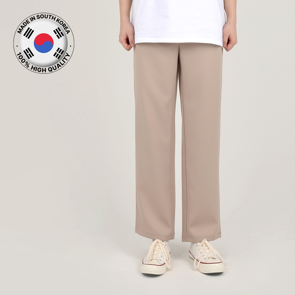 [YSKSEOUL] Basic Wide Banding Slacks / 100% Made in Korea / Korean ...