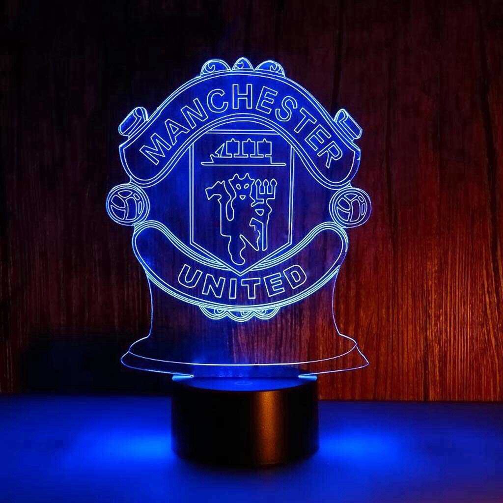 Football Club 3D Night Light Real Madrid FCB Man Utd Lamp 7 Colors ...