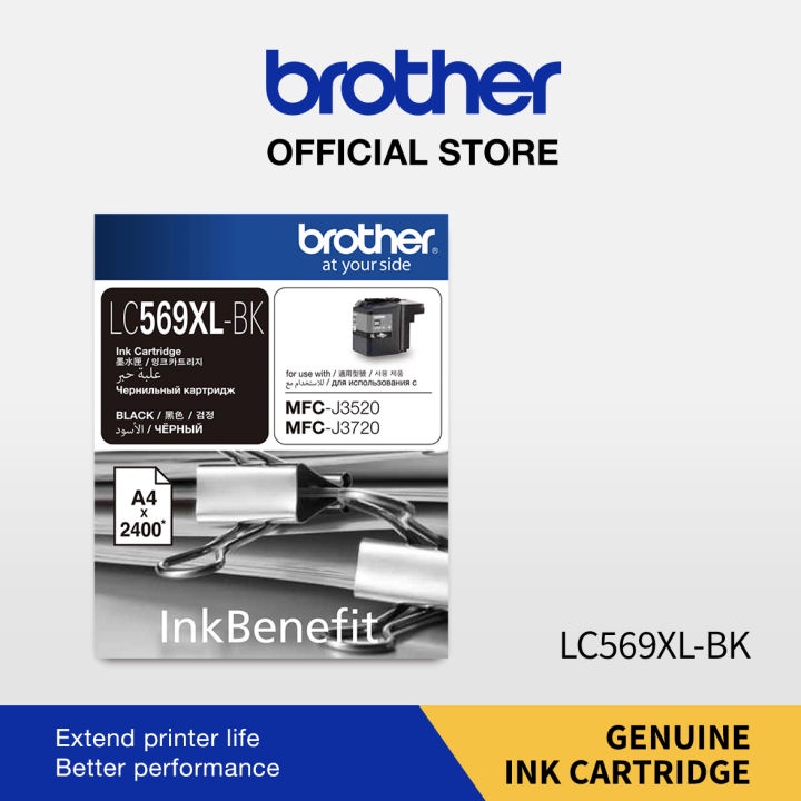 Brother LC569 Black Original Ink Cartridge, for MFC-J3520, MFC-J3720 ...